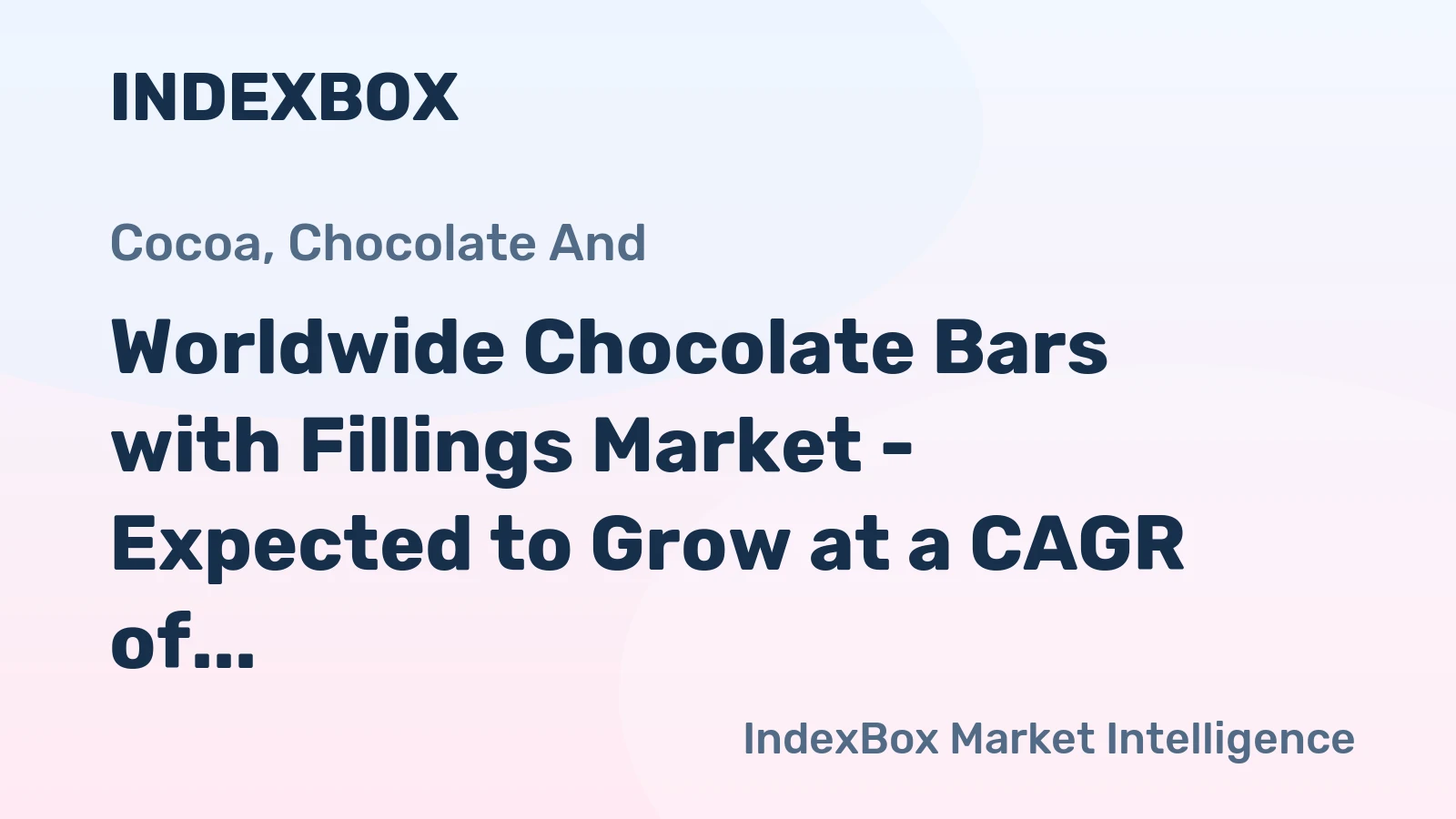 Worldwide Chocolate Bars with Fillings Market - Expected to Grow at a CAGR of +1.0% from 2024 to 2035, Reaching 11M tons