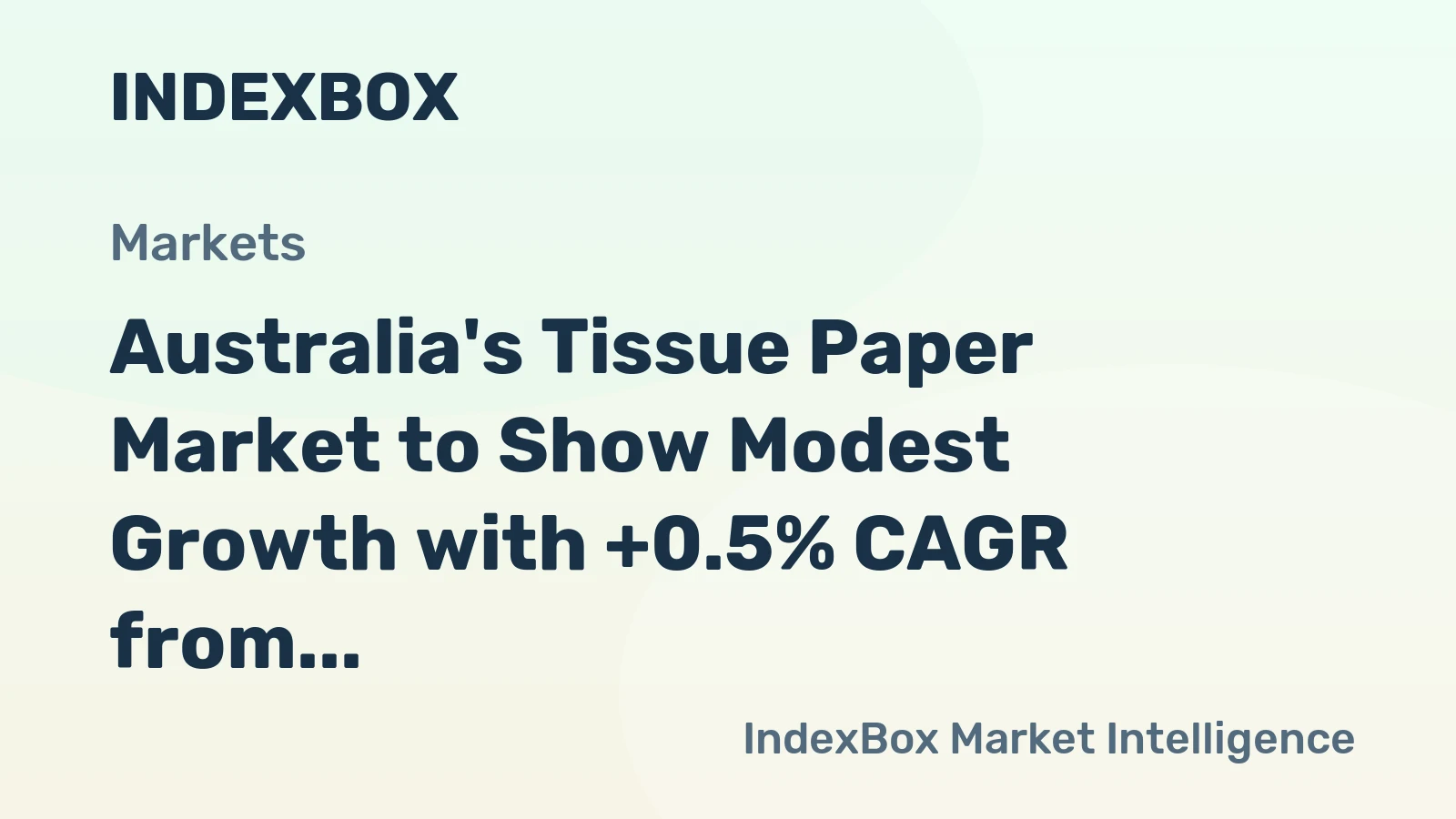 Australia's Tissue Paper Market to Show Modest Growth with +0.5% CAGR from 2024 to 2035