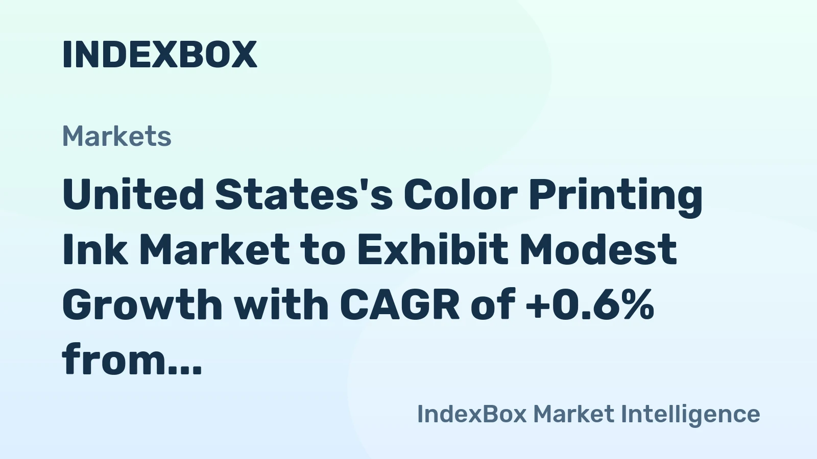 United States's Color Printing Ink Market to Exhibit Modest Growth with CAGR of +0.6% from 2024 to 2035