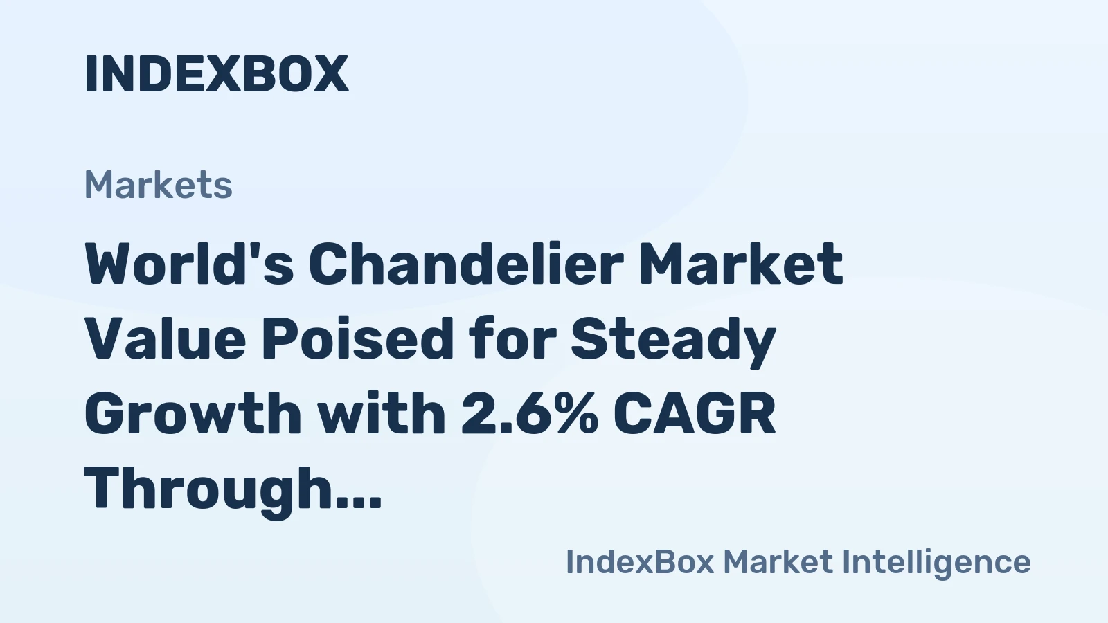 World's Chandelier Market Value Poised for Steady Growth with 2.6% CAGR Through 2035