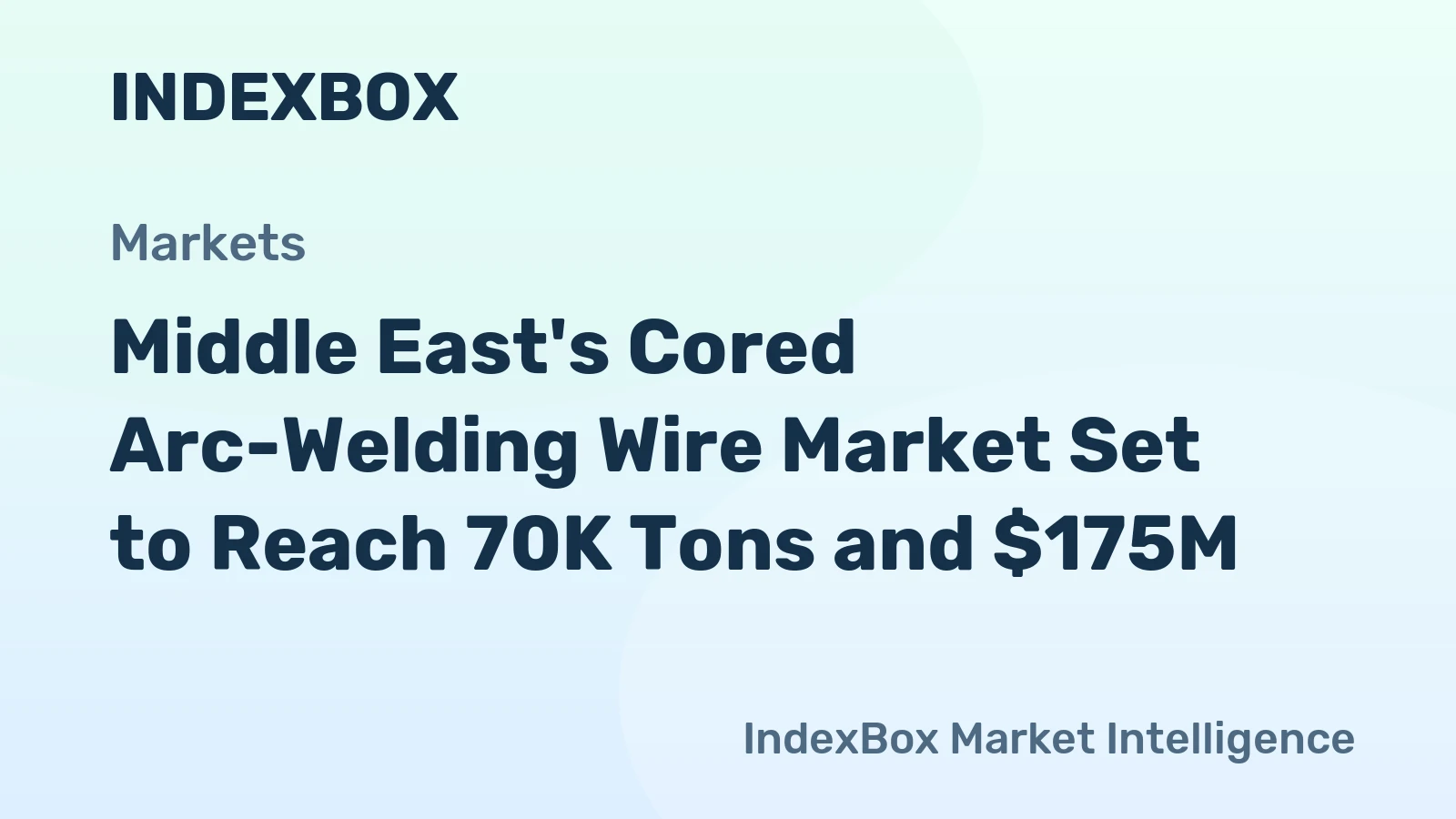 Middle East's Cored Arc-Welding Wire Market Set to Reach 70K Tons and $175M
