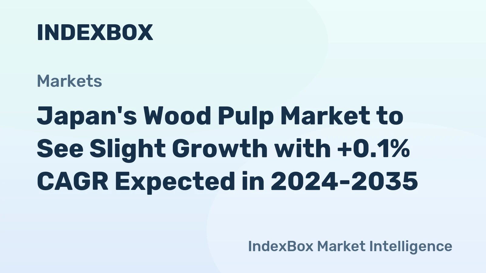 Japan's Wood Pulp Market to See Slight Growth with +0.1% CAGR Expected in 2024-2035