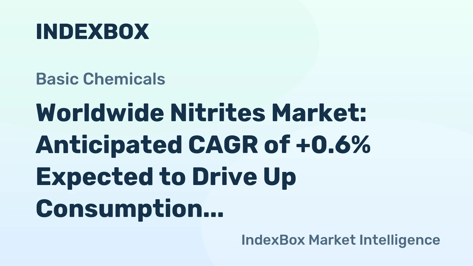 Worldwide Nitrites Market: Anticipated CAGR of +0.6% Expected to Drive Up Consumption Trends Over Next Decade