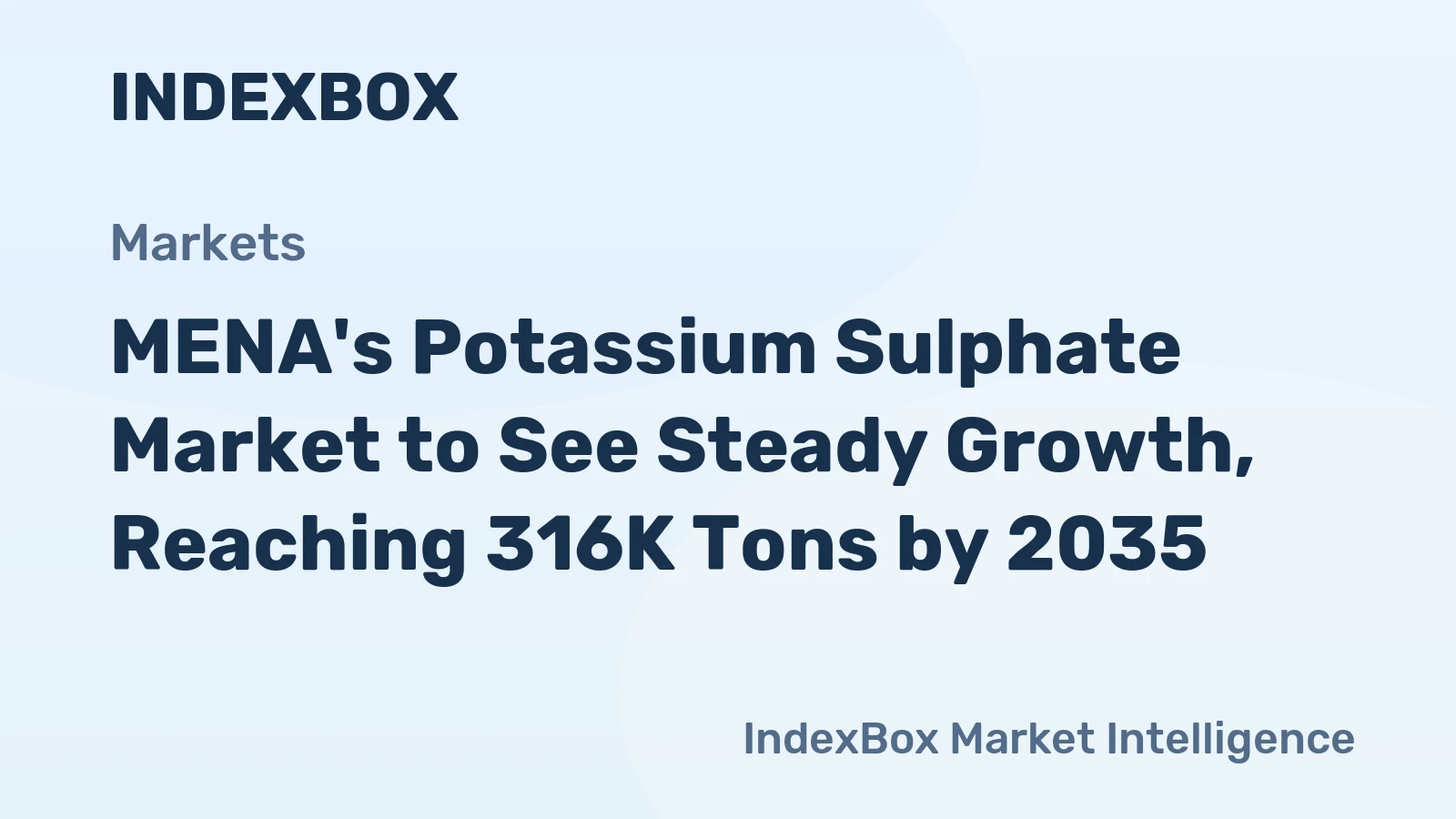 MENA's Potassium Sulphate Market to See Steady Growth, Reaching 316K Tons by 2035