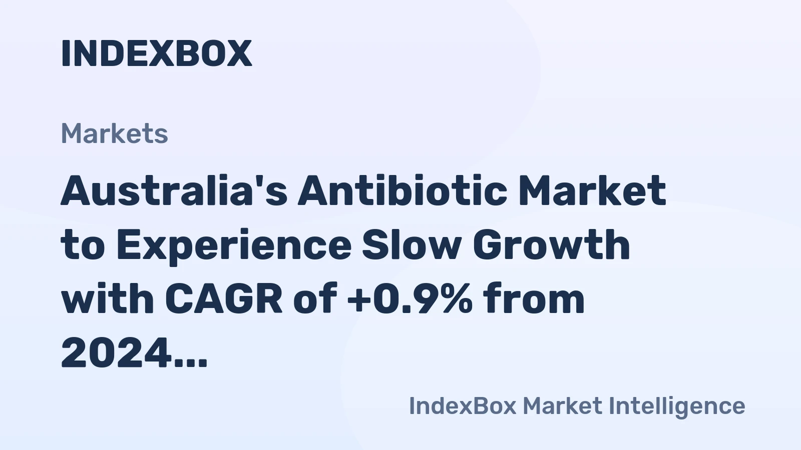 Australia's Antibiotic Market to Experience Slow Growth with CAGR of +0.9% from 2024 to 2035