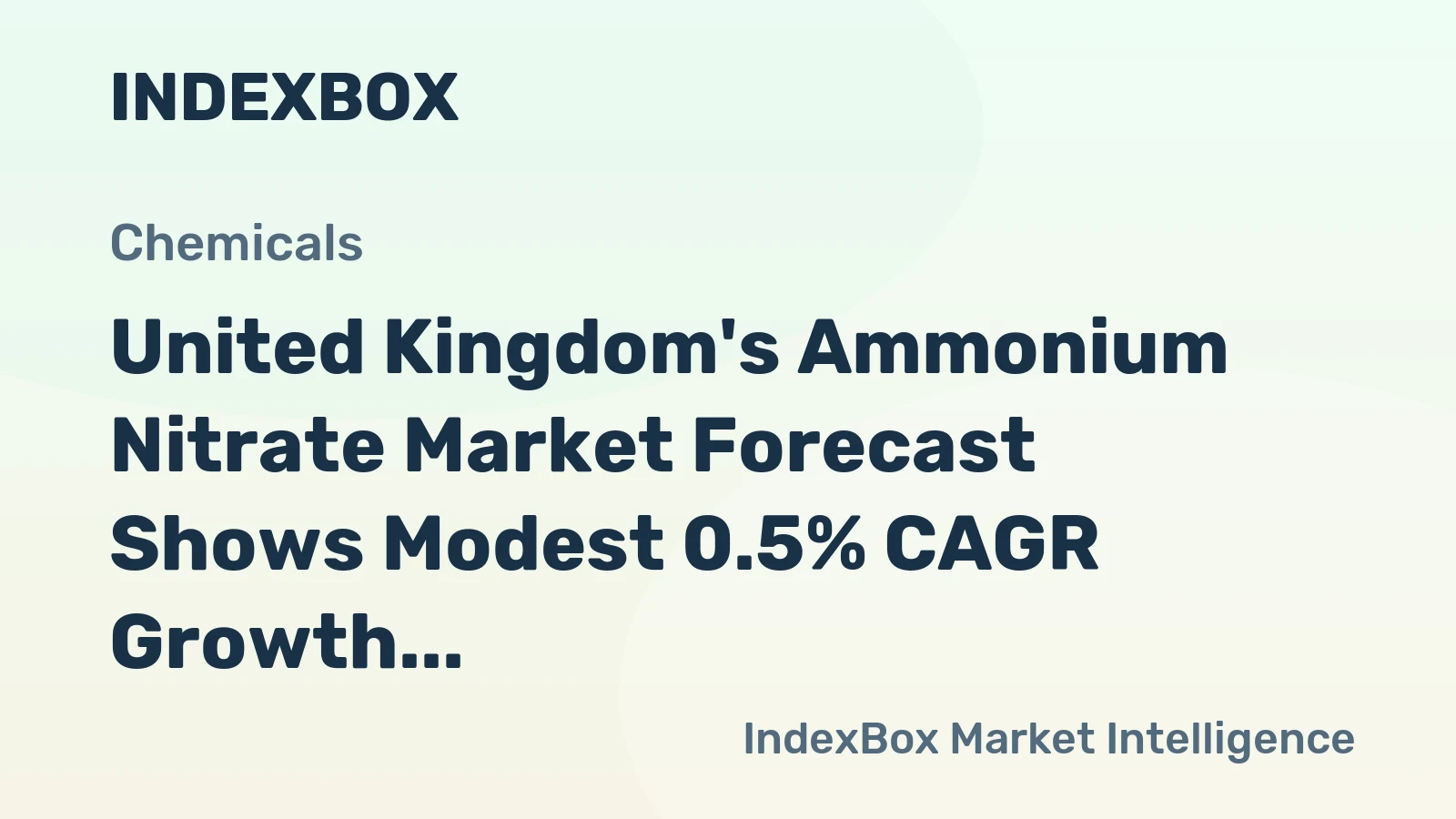 United Kingdom's Ammonium Nitrate Market Forecast Shows Modest 0.5% CAGR Growth Through 2035