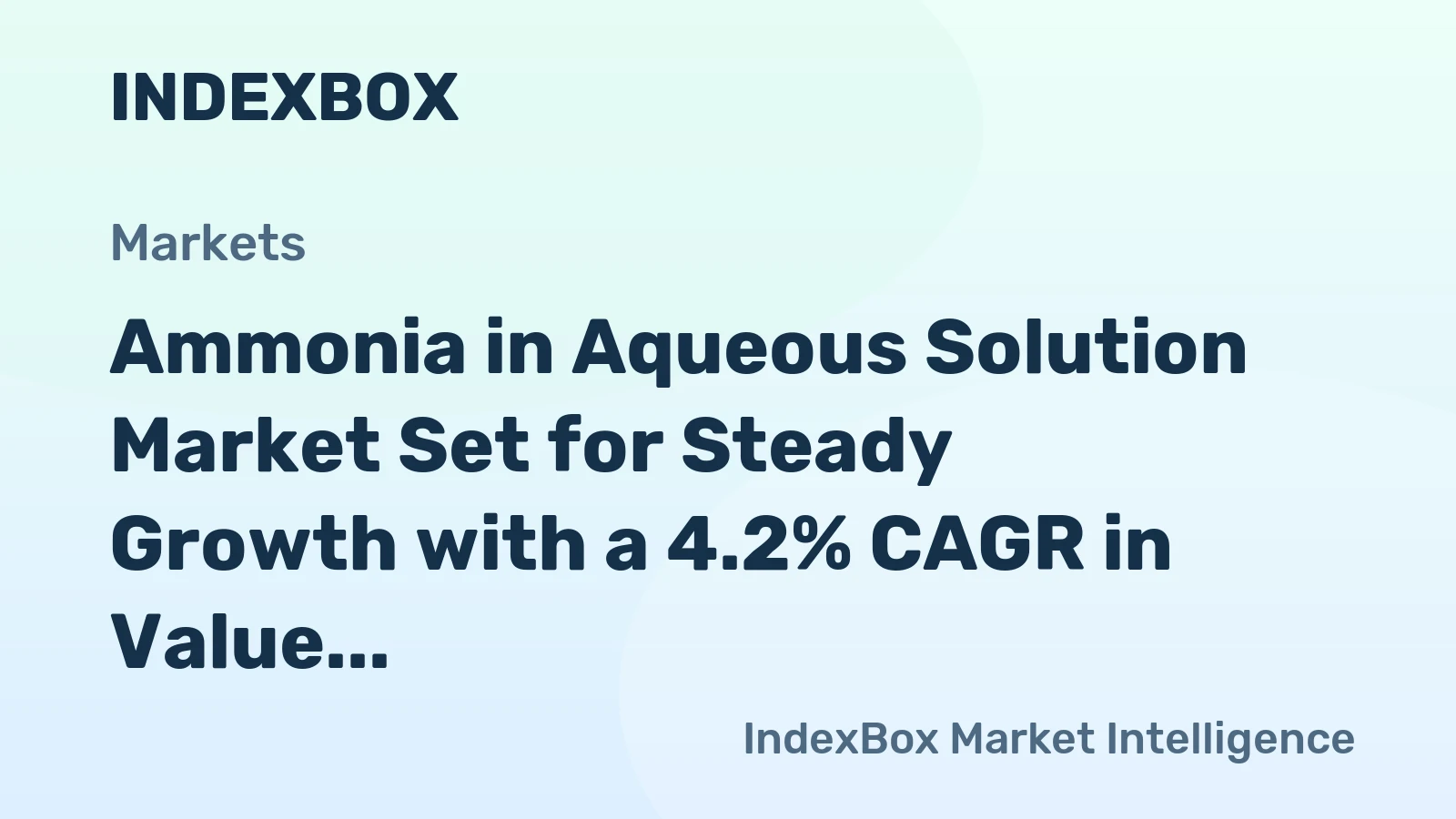Ammonia in Aqueous Solution Market Set for Steady Growth with a 4.2% CAGR in Value Through 2035