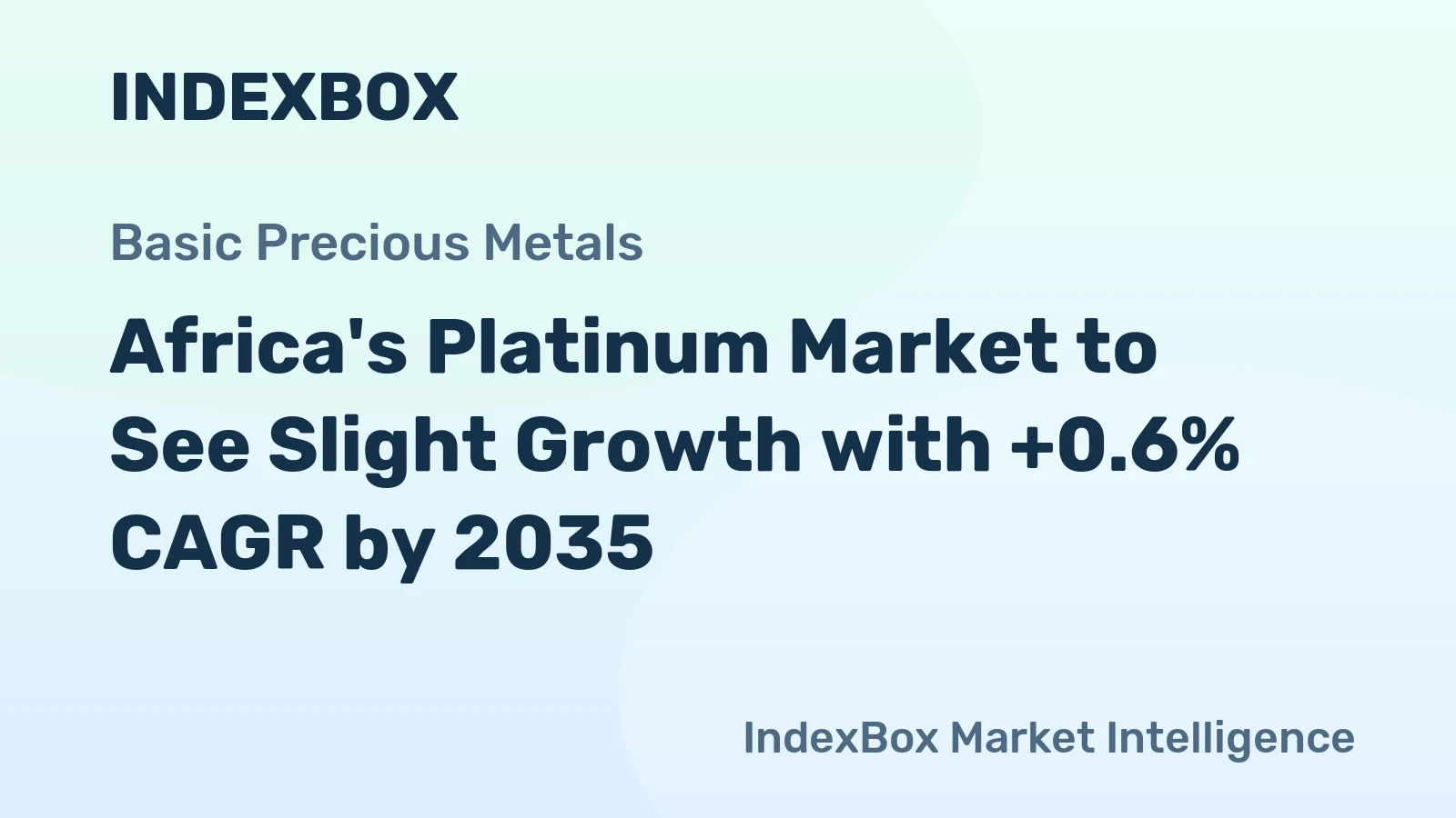 Africa's Platinum Market to See Slight Growth with +0.6% CAGR by 2035