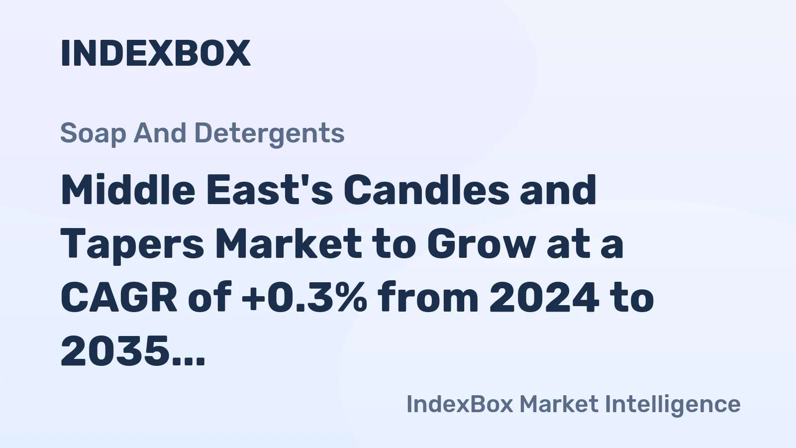 Middle East's Candles and Tapers Market to Grow at a CAGR of +0.3% from 2024 to 2035