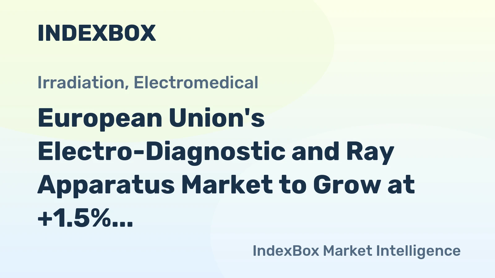 European Union's Electro-Diagnostic and Ray Apparatus Market to Grow at +1.5% CAGR from 2024-2035, Reaching 1.7B units