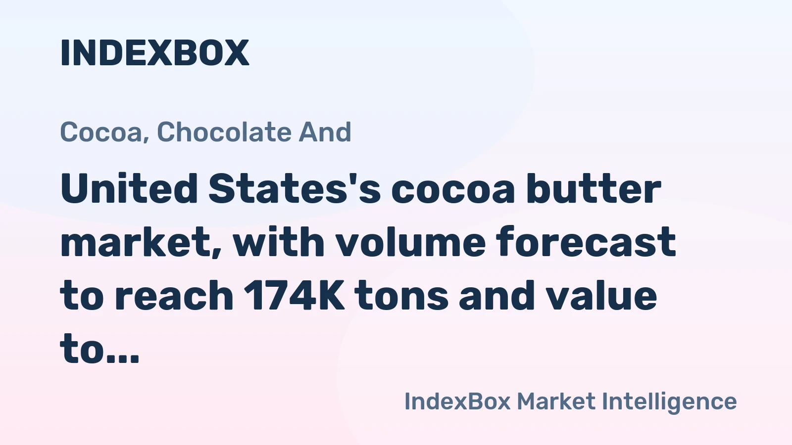 United States's cocoa butter market, with volume forecast to reach 174K tons and value to hit $1.8B by 2035, is set for steady growth driven by rising demand.