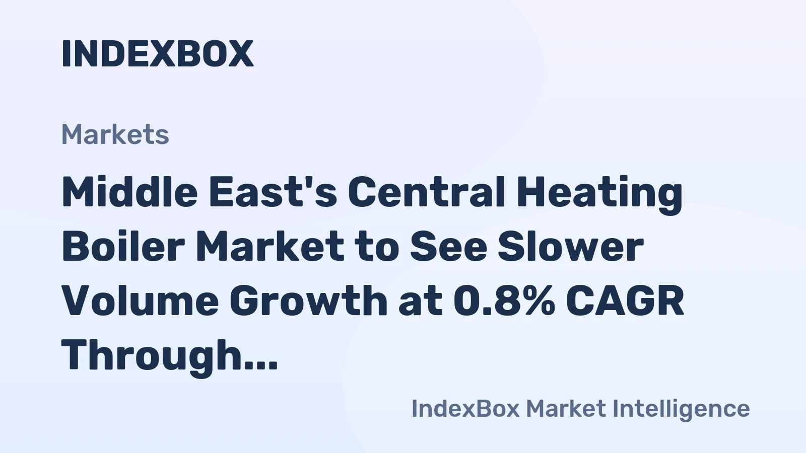 Middle East's Central Heating Boiler Market to See Slower Volume Growth at 0.8% CAGR Through 2035