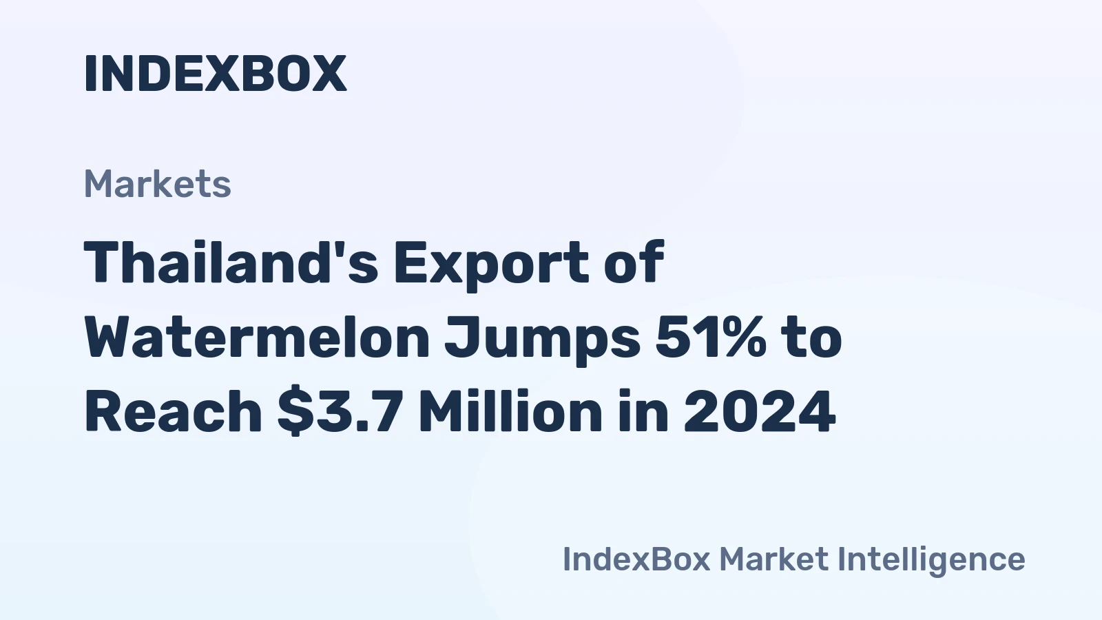 Thailand's Export of Watermelon Jumps 51% to Reach $3.7 Million in 2024