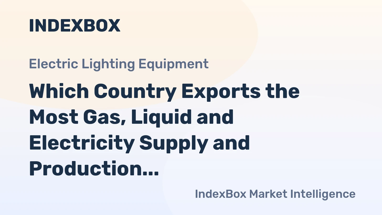 Which Country Exports the Most Gas, Liquid and Electricity Supply and Production Meters in the World?