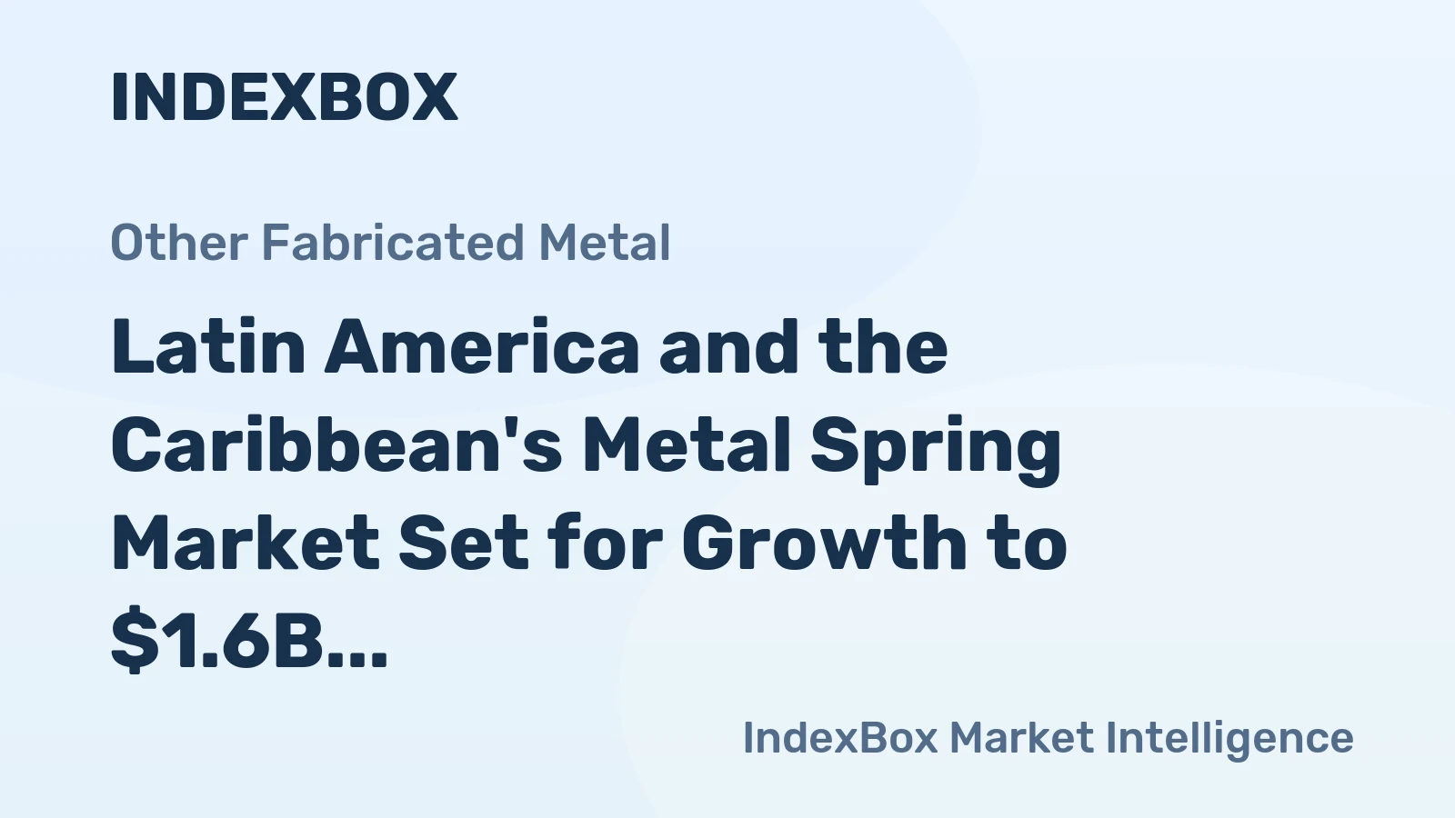 Latin America and the Caribbean's Metal Spring Market Set for Growth to $1.6B and 191K Tons by 2035