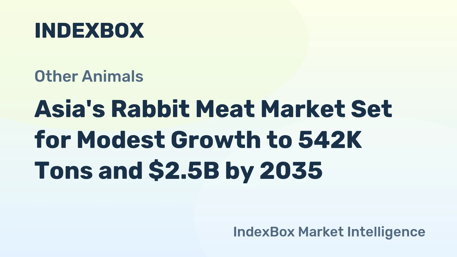 Asia's Rabbit Meat Market Set for Modest Growth to 542K Tons and $2.5B by 2035