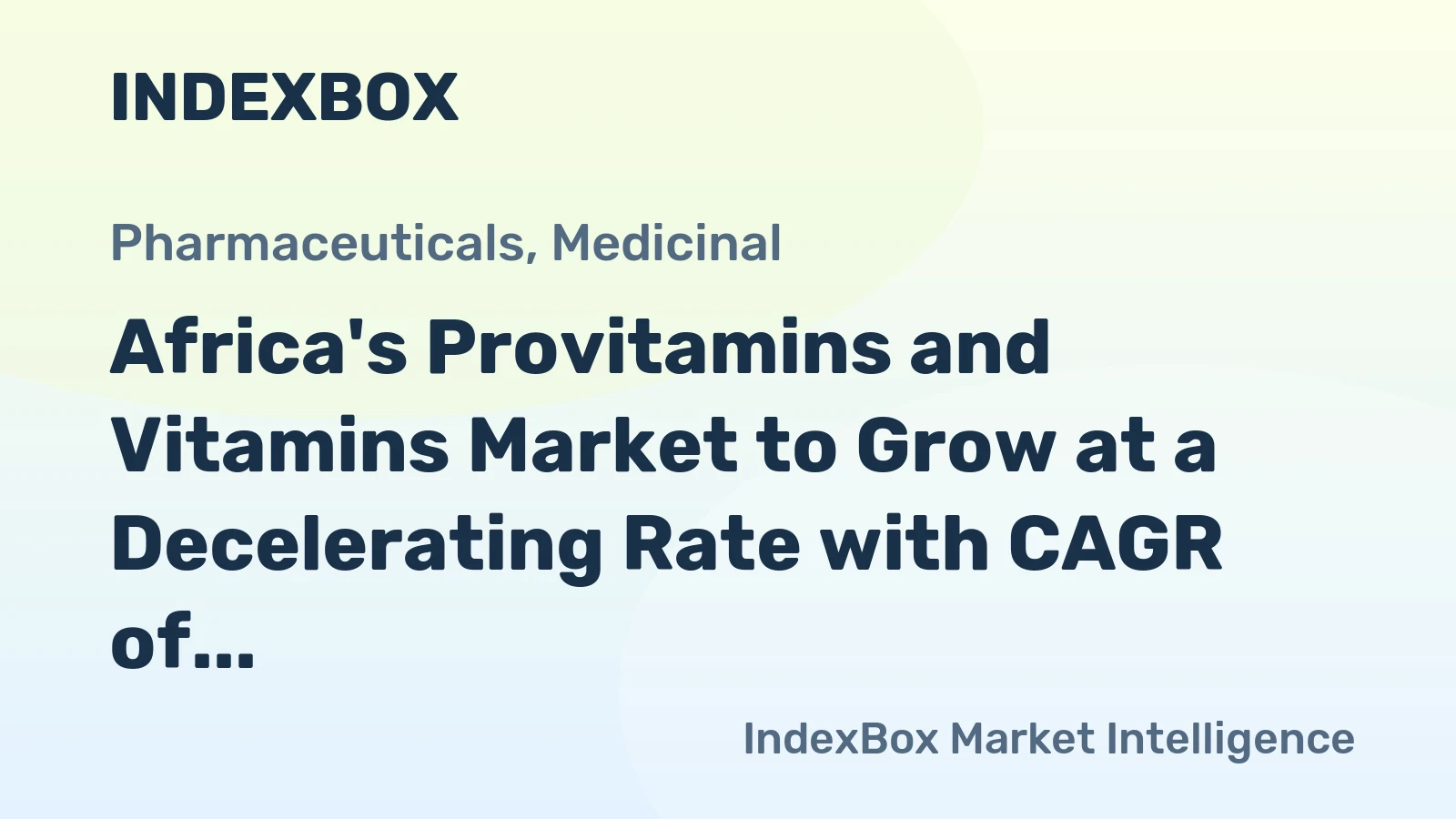 Africa's Provitamins and Vitamins Market to Grow at a Decelerating Rate with CAGR of +0.6% in Volume and -0.9% in Value by 2035
