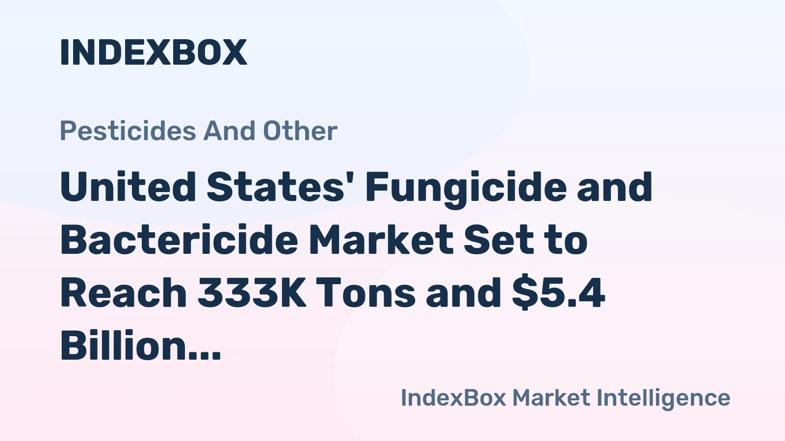 United States' Fungicide and Bactericide Market Set to Reach 333K Tons and $5.4 Billion