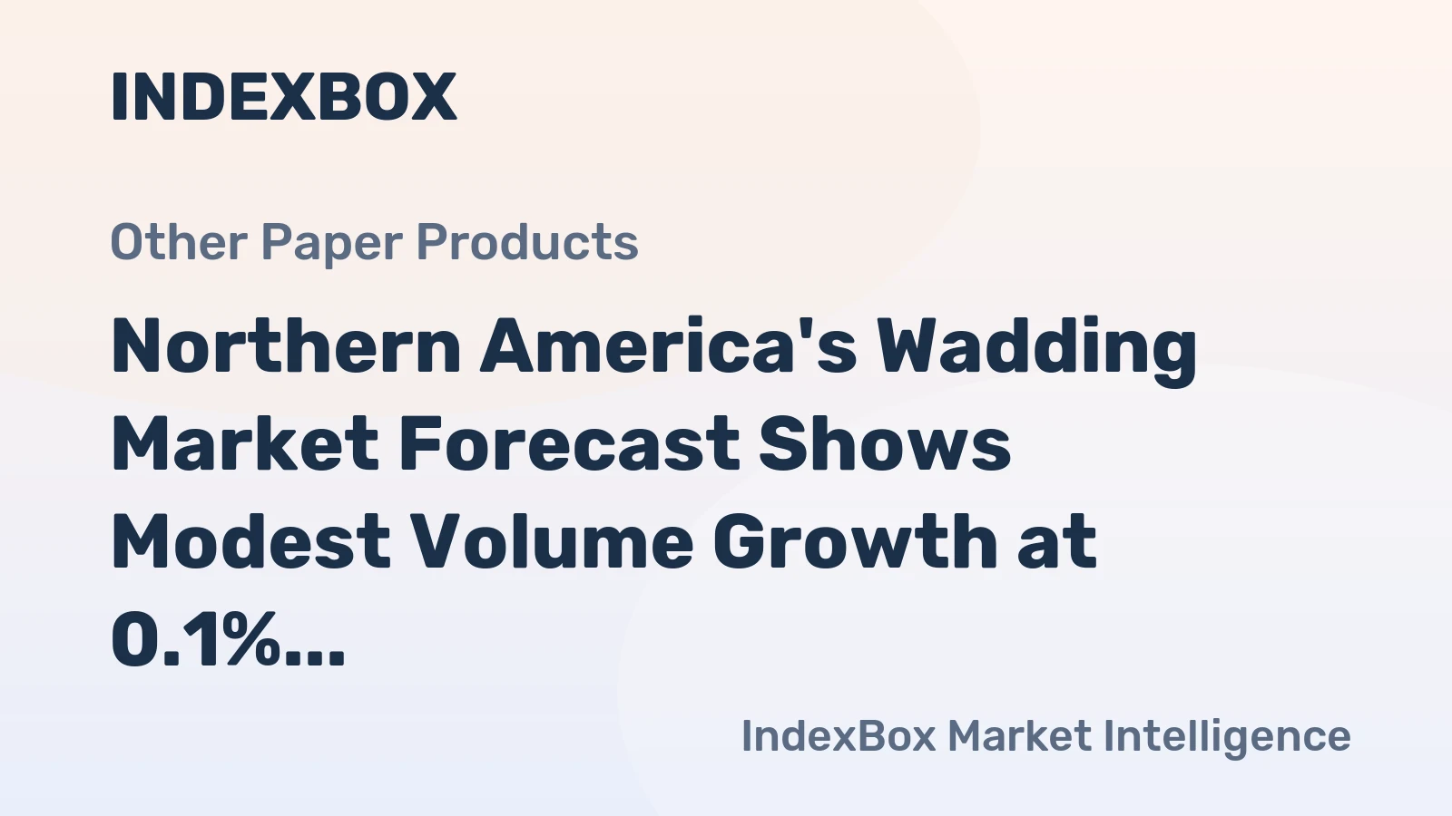Northern America's Wadding Market Forecast Shows Modest Volume Growth at 0.1% CAGR Through 2035
