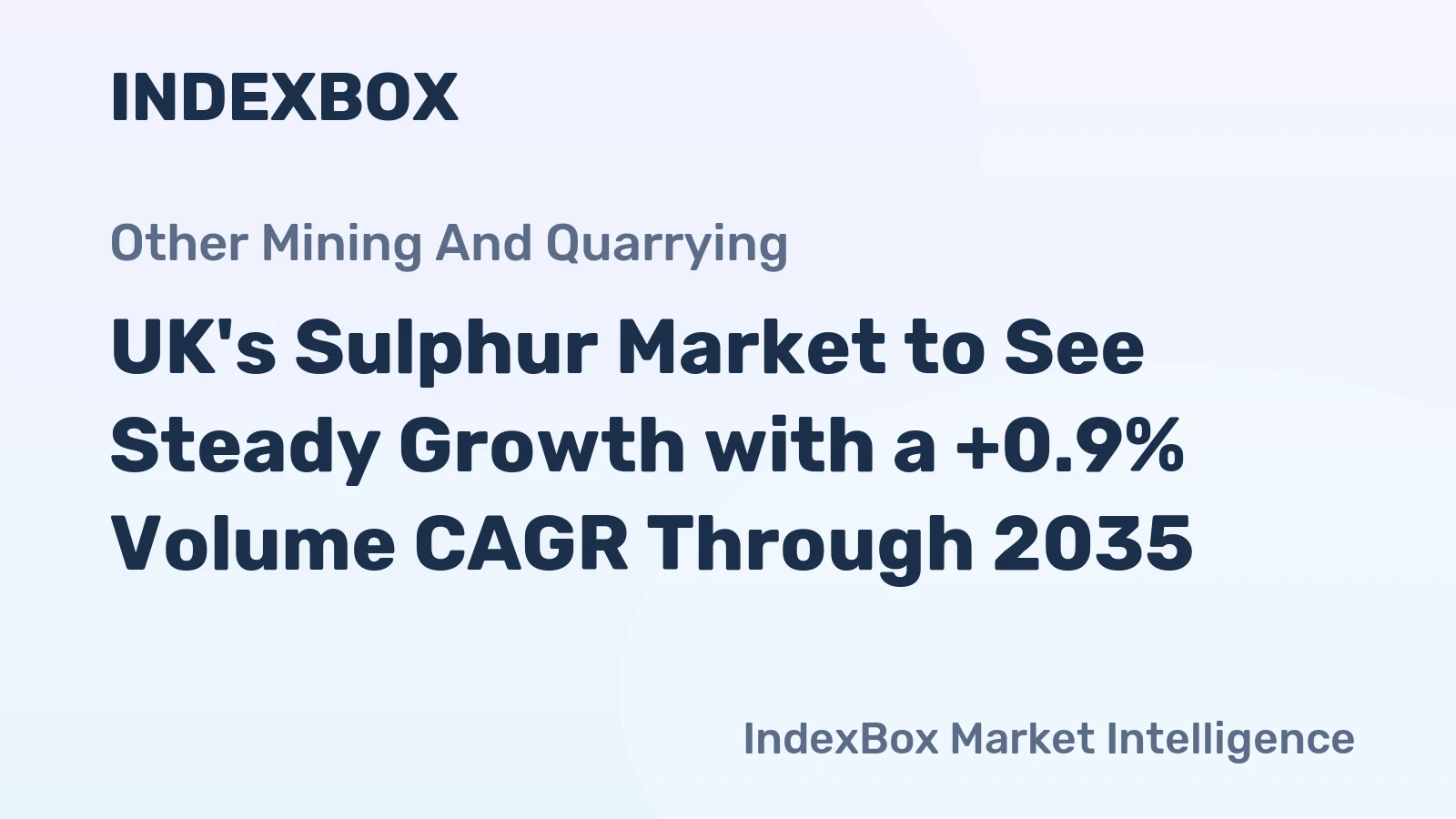 UK's Sulphur Market to See Steady Growth with a +0.9% Volume CAGR Through 2035