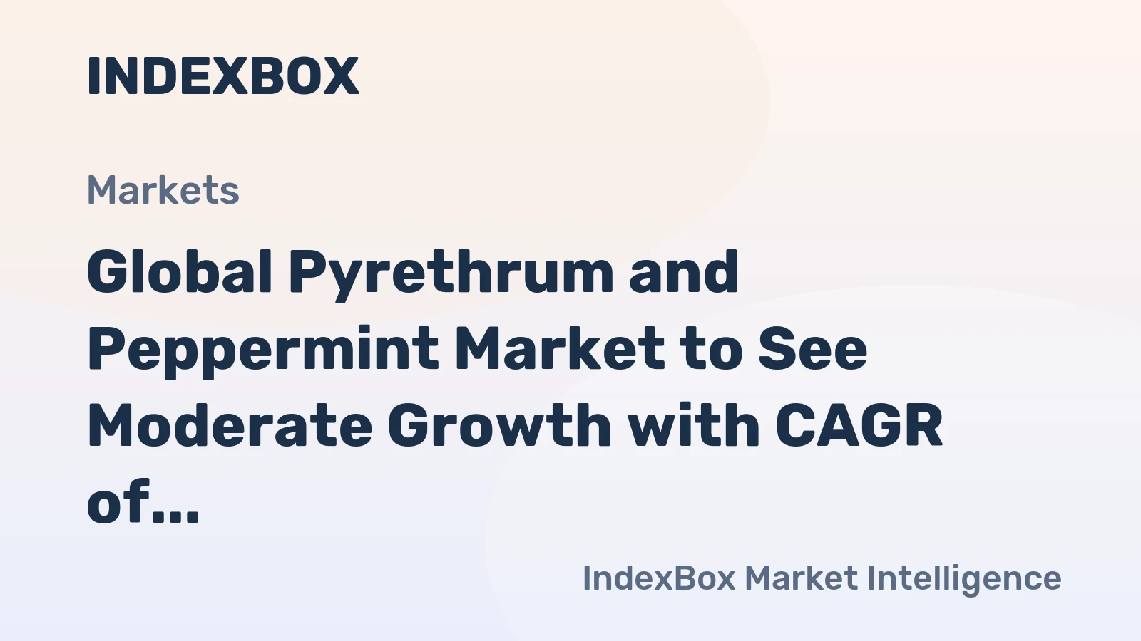 Global Pyrethrum and Peppermint Market to See Moderate Growth with CAGR of +1.0% from 2024 to 2035, Reaching $5.2B by the End of 2035
