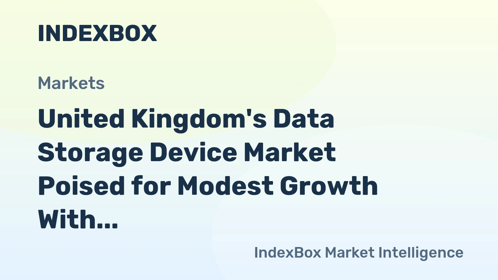 United Kingdom's Data Storage Device Market Poised for Modest Growth With 1.0% CAGR Forecast