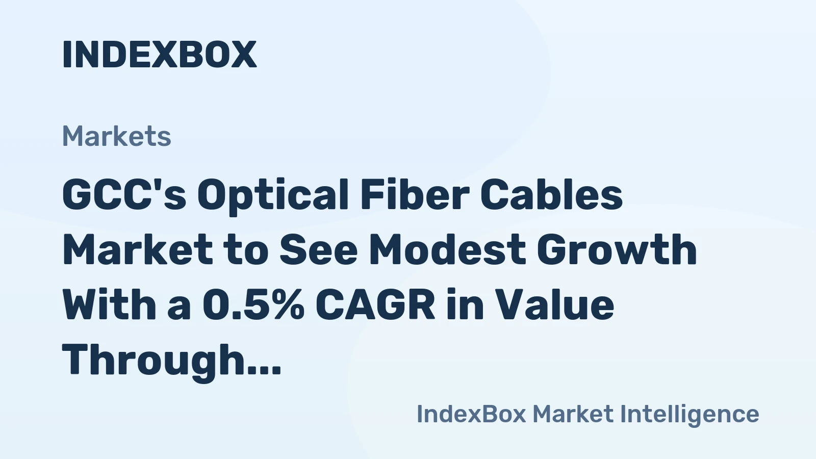 GCC's Optical Fiber Cables Market to See Modest Growth With a 0.5% CAGR in Value Through 2035