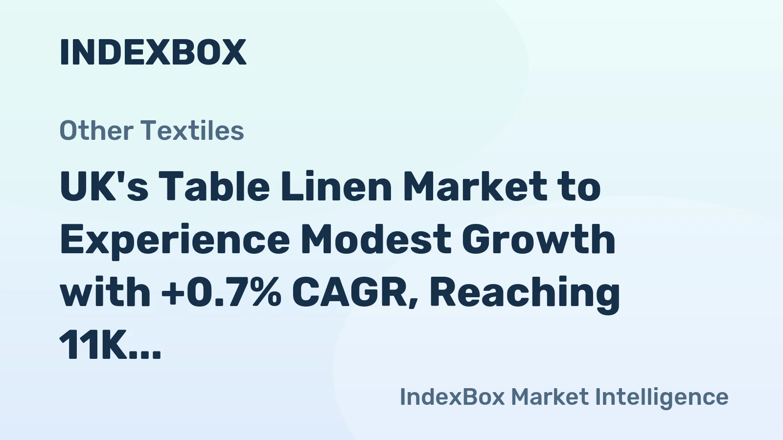UK's Table Linen Market to Experience Modest Growth with +0.7% CAGR, Reaching 11K tons by 2035