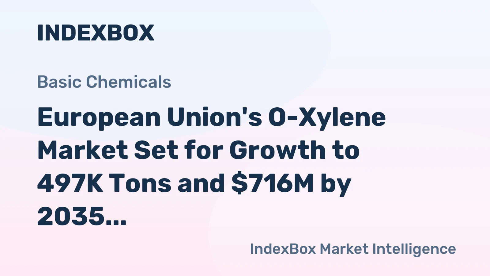 European Union's O-Xylene Market Set for Growth to 497K Tons and $716M by 2035