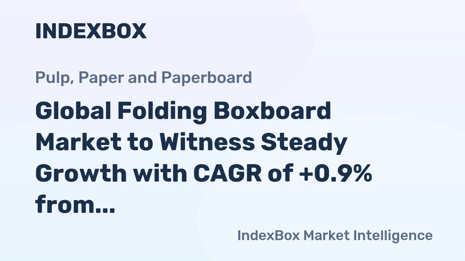 Global Folding Boxboard Market to Witness Steady Growth with CAGR of +0.9% from 2024 to 2035