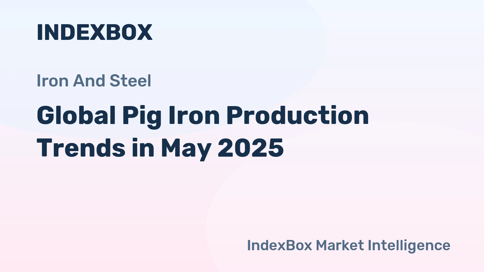 Global Pig Iron Production Trends in May 2025