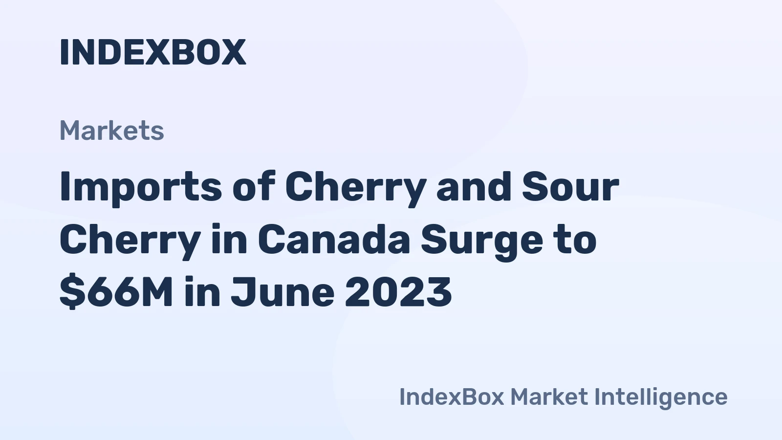 Imports of Cherry and Sour Cherry in Canada Surge to $66M in June 2023