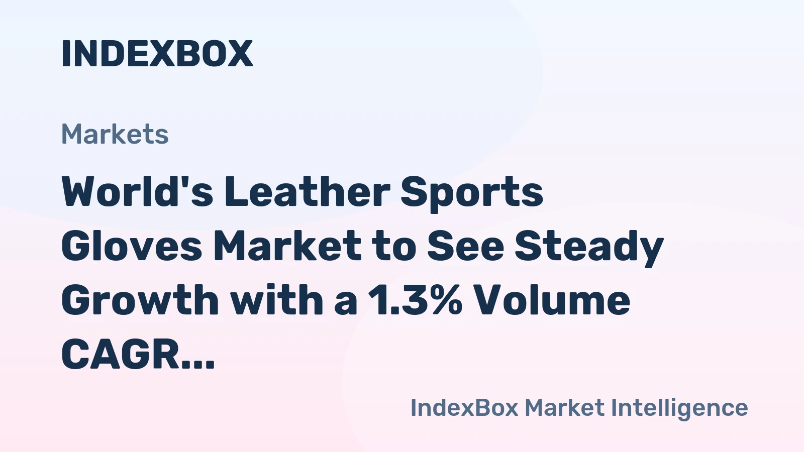 World's Leather Sports Gloves Market to See Steady Growth with a 1.3% Volume CAGR Through 2035