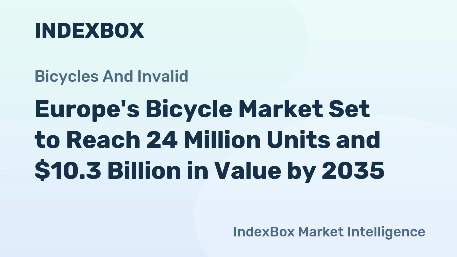 Europe's Bicycle Market Set to Reach 24 Million Units and $10.3 Billion in Value by 2035