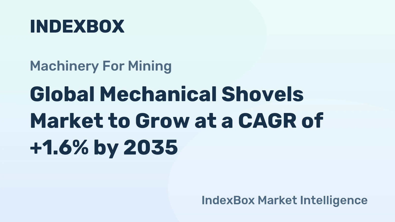 Global Mechanical Shovels Market to Grow at a CAGR of +1.6% by 2035
