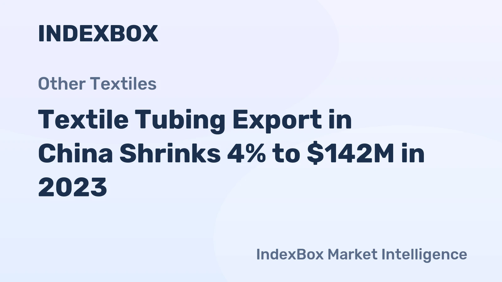 Textile Tubing Export in China Shrinks 4% to $142M in 2023
