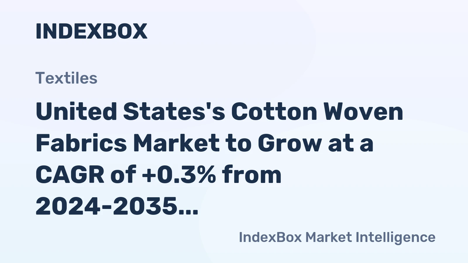 United States's Cotton Woven Fabrics Market to Grow at a CAGR of +0.3% from 2024-2035, Reaching 1.8B Square Meters