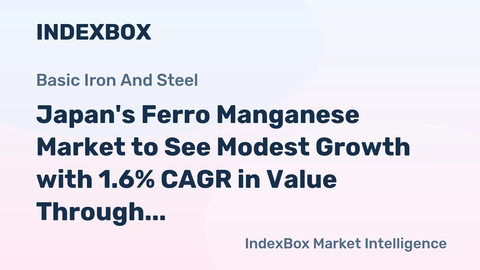 Japan's Ferro Manganese Market to See Modest Growth with 1.6% CAGR in Value Through 2035