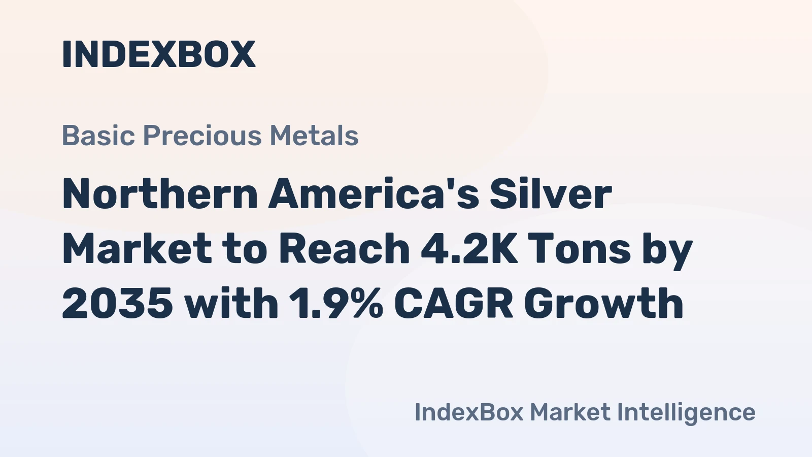 Northern America's Silver Market to Reach 4.2K Tons by 2035 with 1.9% CAGR Growth