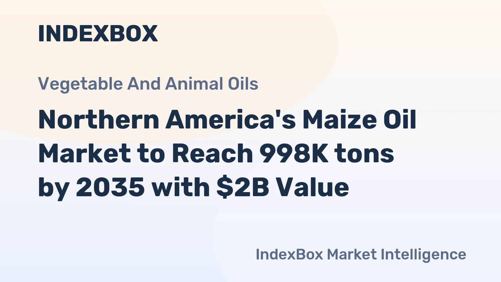 Northern America's Maize Oil Market to Reach 998K tons by 2035 with $2B Value