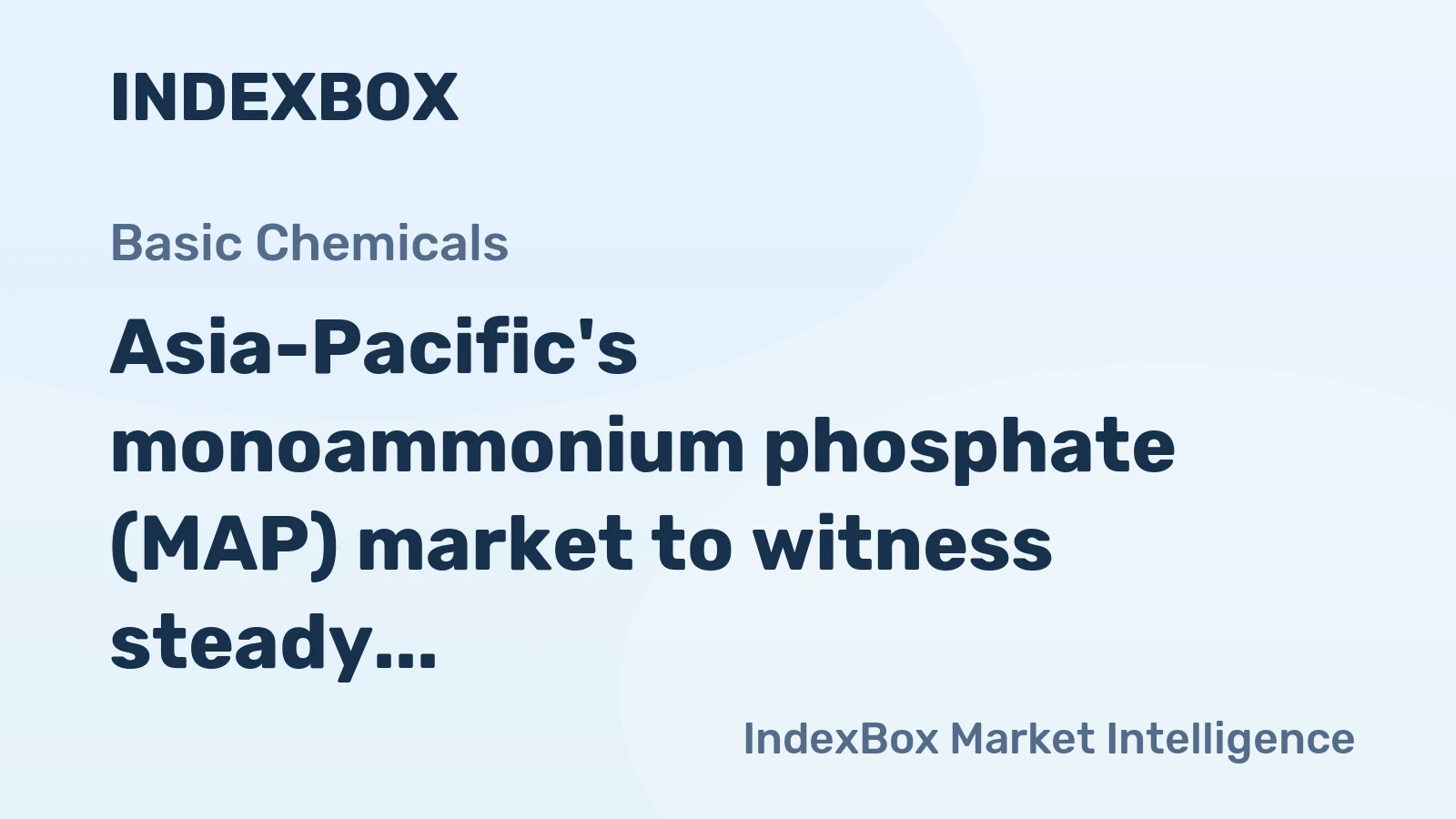Asia-Pacific's monoammonium phosphate (MAP) market to witness steady growth with CAGR of +0.3% by 2035