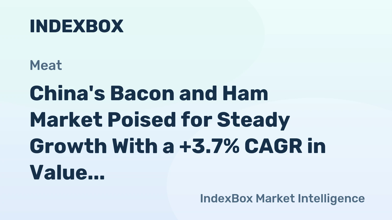 China's Bacon and Ham Market Poised for Steady Growth With a +3.7% CAGR in Value Through 2035