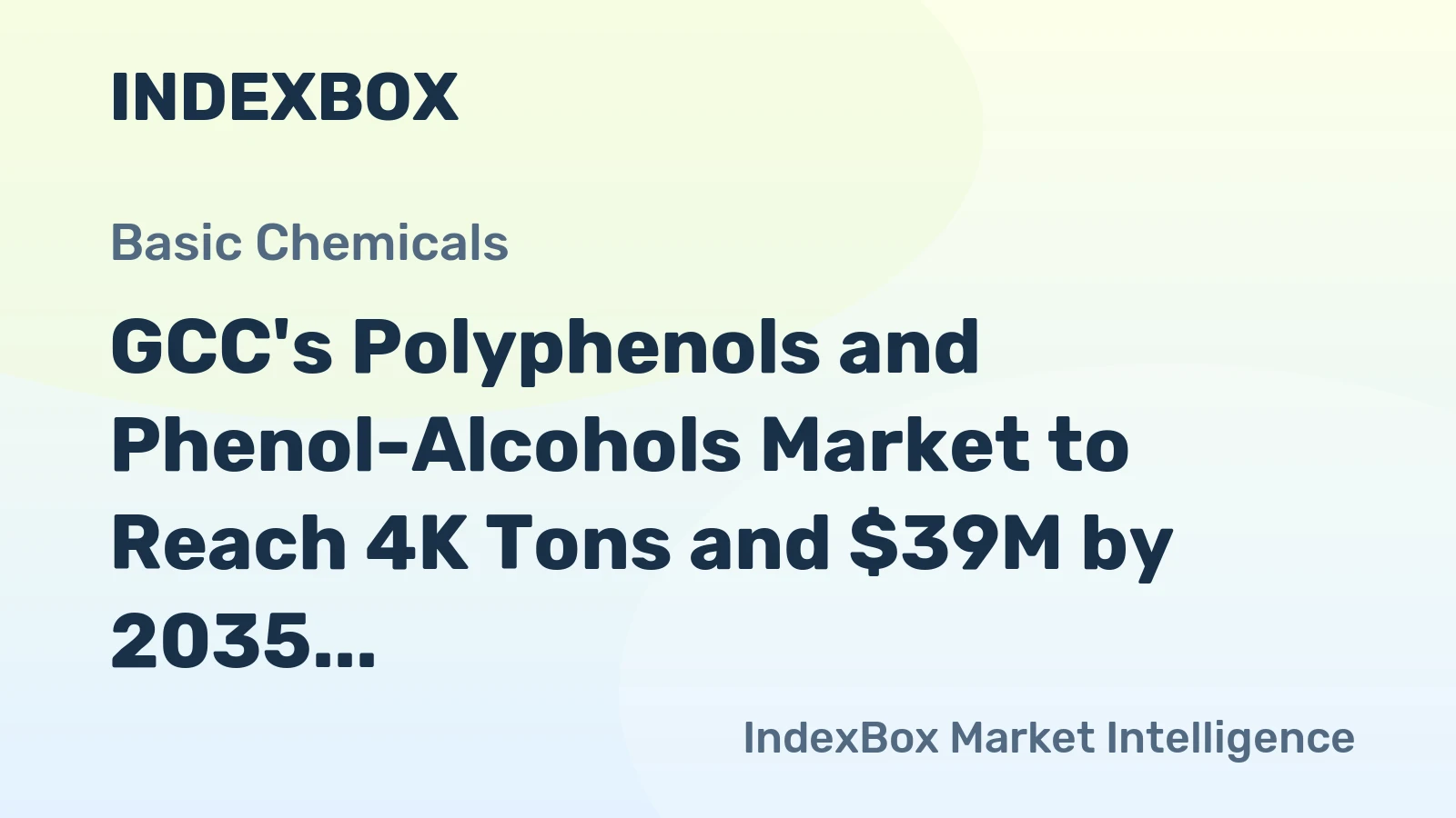 GCC's Polyphenols and Phenol-Alcohols Market to Reach 4K Tons and $39M by 2035