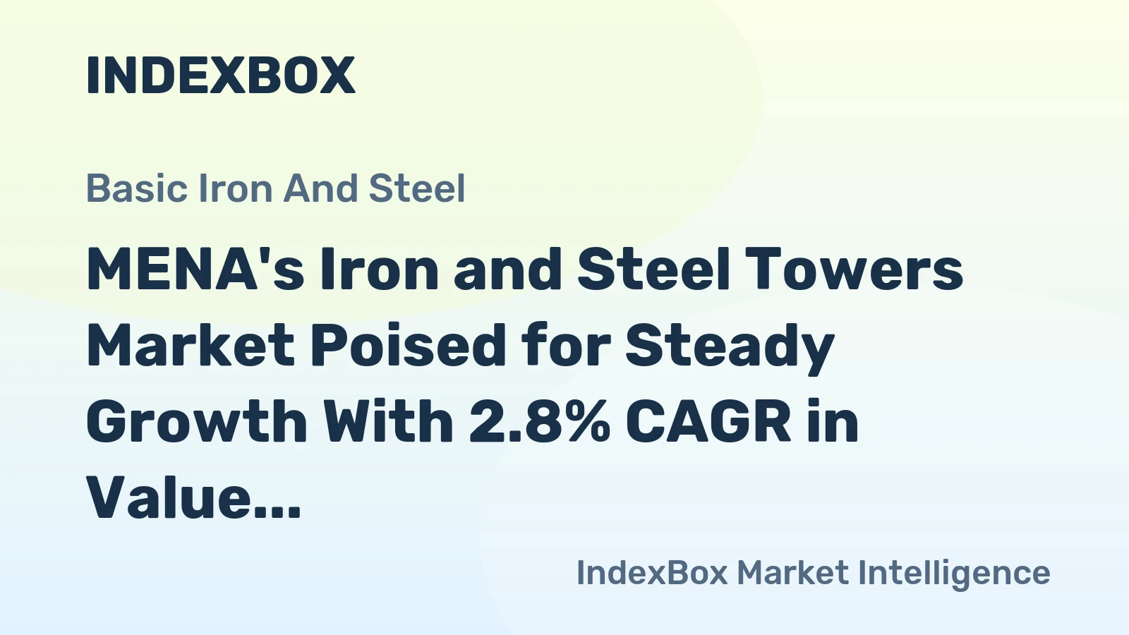 MENA's Iron and Steel Towers Market Poised for Steady Growth With 2.8% CAGR in Value Through 2035
