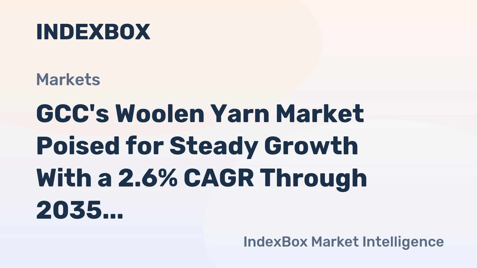 GCC's Woolen Yarn Market Poised for Steady Growth With a 2.6% CAGR Through 2035