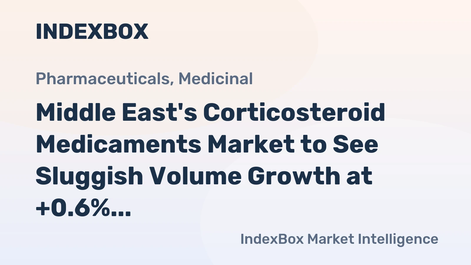 Middle East's Corticosteroid Medicaments Market to See Sluggish Volume Growth at +0.6% CAGR Through 2035