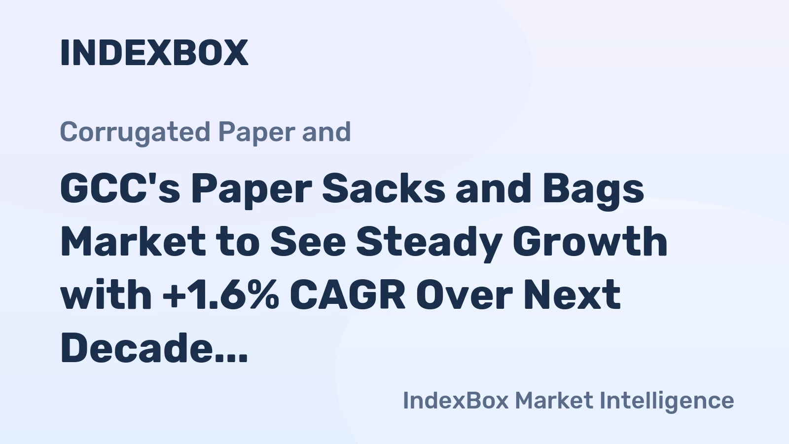 GCC's Paper Sacks and Bags Market to See Steady Growth with +1.6% CAGR Over Next Decade