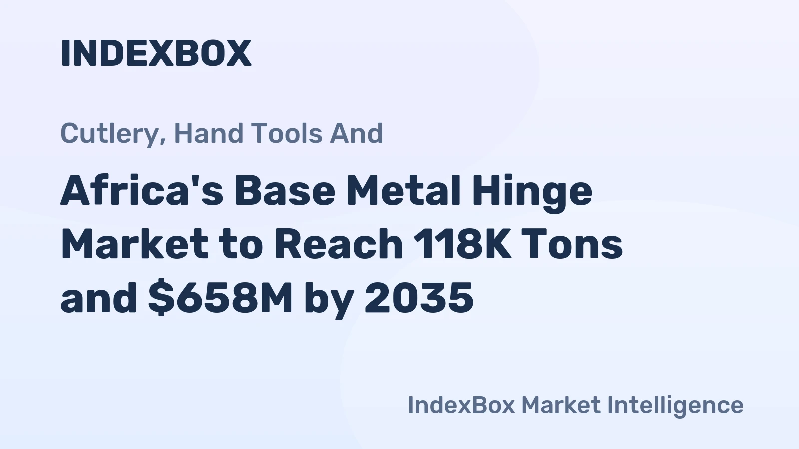 Africa's Base Metal Hinge Market to Reach 118K Tons and $658M by 2035