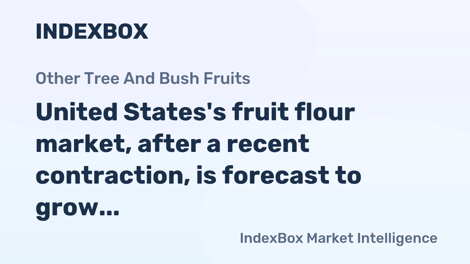 United States's fruit flour market, after a recent contraction, is forecast to grow to 16K tons in volume and $78M in value by 2035.