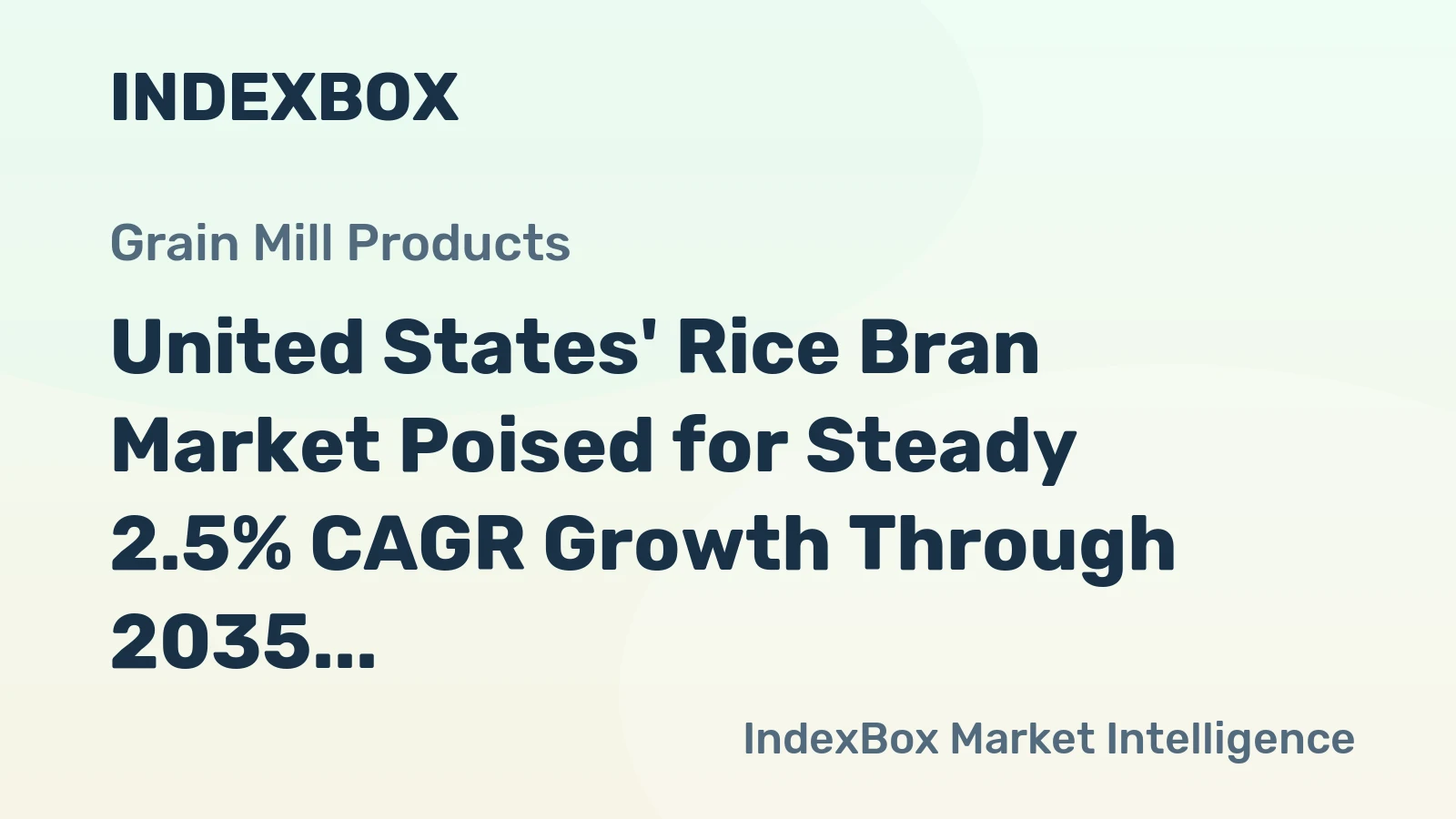 United States' Rice Bran Market Poised for Steady 2.5% CAGR Growth Through 2035